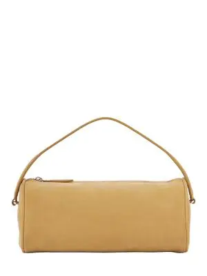 THE ROW Round '90s Suede Tote Beige