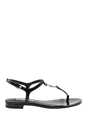 Karl Lagerfeld Logo-appliqué Sandals - Black