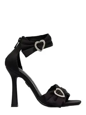 BUFFALO 110mm Heart Sandals - Black