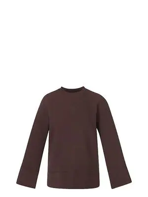 Sweaty Betty Peaceful Relaxed-fit Ribbed Sweatshirt - Sable Brown