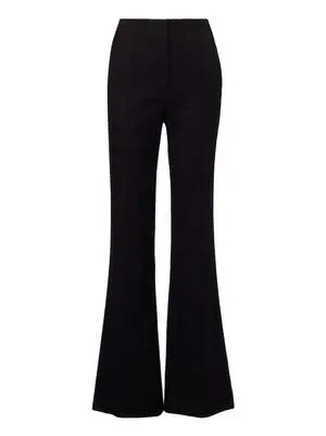 Veronica Beard Komi High-rise Linen-blend Flared Pants - Black