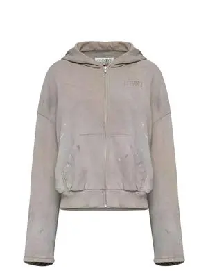 MAISON MARGIELA Numbers-print Zip-up Hoodie - Grey