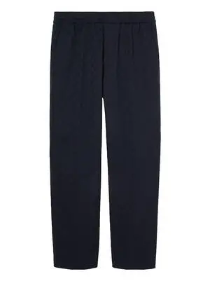 Gucci Gg Cotton Gabardine Straight Leg Pant - Blue