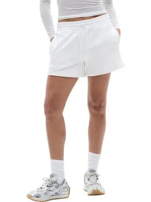 Athleta Forever Fleece Mid Rise 4" Short - Bright White