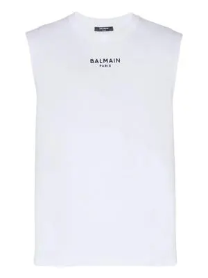 Balmain Cotton Tank Top - White