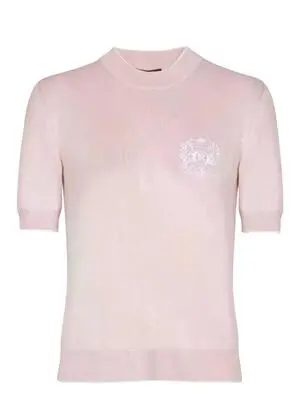 Balmain Emblème-embroidered T-shirt - Pink