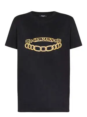 Balmain Chain-print T-shirt - Black