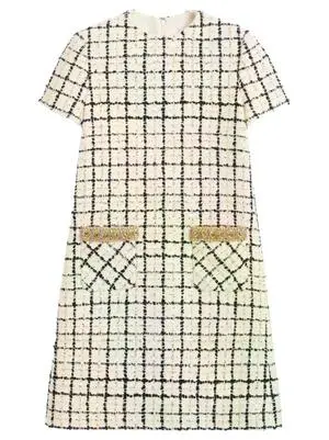 Valentino Garavani Tweed Mini Dress - Neutrals