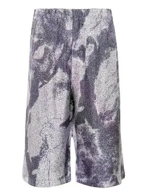 QASIMI Dust-Print Elasticated Waist Shorts