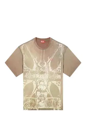 DIESEL T-boxt-t13 Graphic-print T-shirt - Neutrals