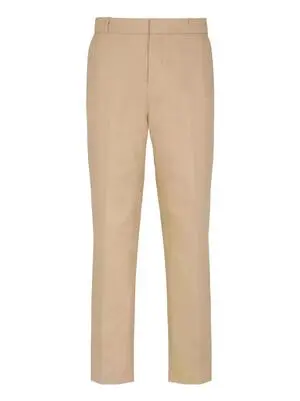 Balmain Pressed-crease Trousers - Neutrals