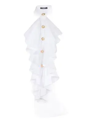 BALMAIN Ruffled Poplin Shirt