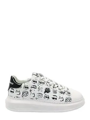 Karl Lagerfeld Icon Nft Capri Graffiti Sneakers - White
