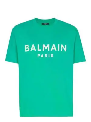 Balmain Logo-print T-shirt - Green