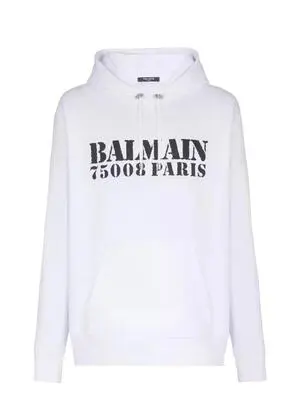 Balmain Logo-print Hoodie - White
