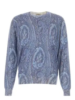 Etro Etro Printed Silk Blend Sweater Printed