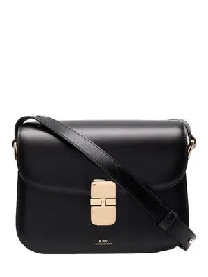 A.p.c. Small Crossbody Bag With Embossed Logo Black