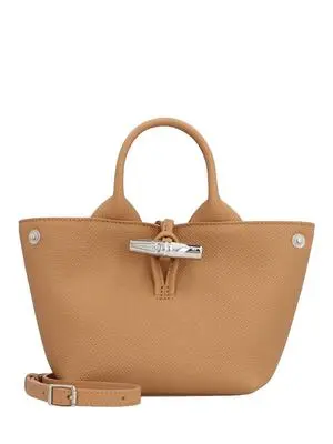 Longchamp Le Roseau Xs Leather Handbag - Brown