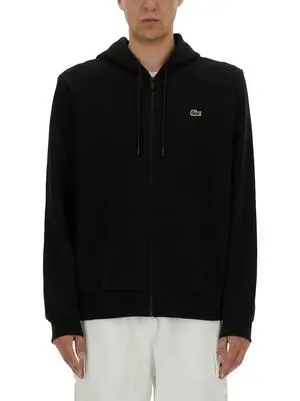 Lacoste Zipper Hoodie - Black