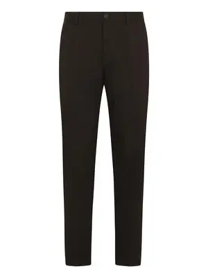 Dolce & Gabbana Elegant Tailored Pants In Wool And Silk - Black