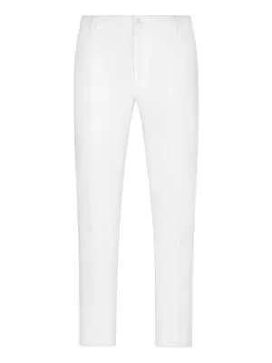 Dolce & Gabbana Tailored Stretch Cotton Pants - White