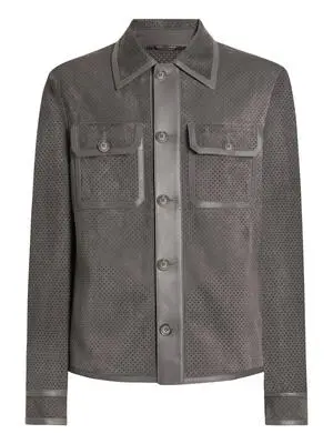 Dolce & Gabbana Perforated Lambskin Jacket - Grey