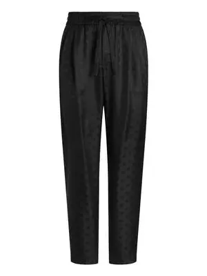 Dolce & Gabbana Dg Logo Jacquard Trousers - Black