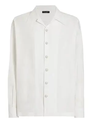 Dolce & Gabbana Hawaii Linen Shirt - White