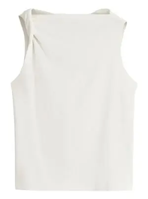 Cos Twist-detail Cotton Top - White