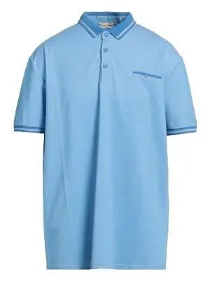CASHMERE COMPANY Polo Shirt Size Cotton, Silk - Blue