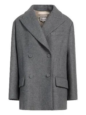 Paul & Joe Wool, Polyamide, And Cashmere Coat - Grey