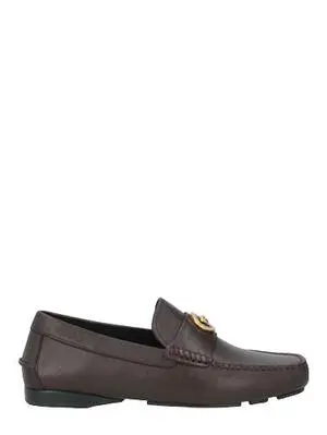 Versace Loafers In Dark Leather - Brown