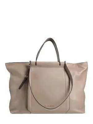 PIQUADRO Leather Tote Handbag - Beige