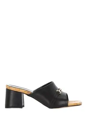 ALVIERO MARTINI 1° CLASSE 65mm Leather Sandals - Black