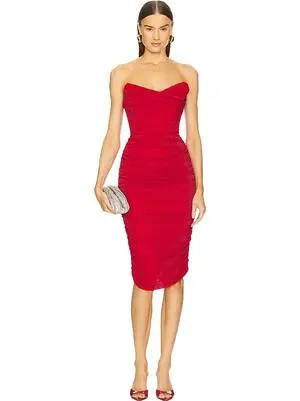 MICHAEL COSTELLO X India Midi Dress - Red
