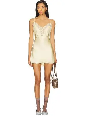 GUIZIO Nova Slip Mini Dress - Honey Butter