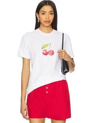 POLYCHROME GOODS Summer Cherries T-shirt - White