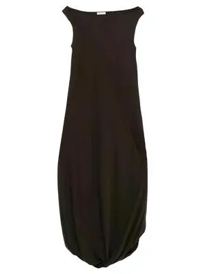 RUOHAN Twist Draped Dress - Brown