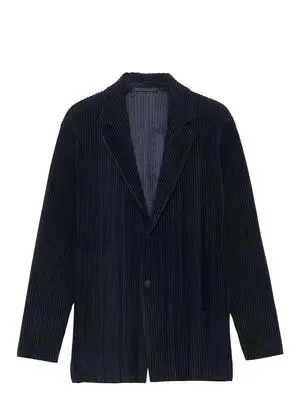 Issey Miyake Plissé-effect Blazer - Blue
