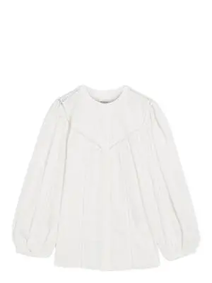 MARANT ETOILE Leonard Crochet-trimmed Blouse - Off-white