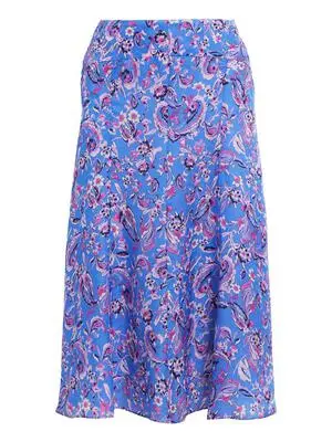 Isabel Marant Étoile Prielle Printed Satin-jacquard Midi Skirt - Blue