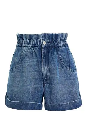 MARANT ETOILE Itea Denim High-Rise Shorts Mid Denim