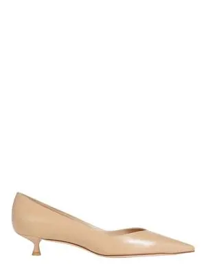 STUART WEITZMAN Eva 35 Leather Pumps Sand