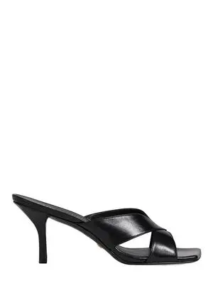 STUART WEITZMAN Carmen 75 Leather Mules - Black