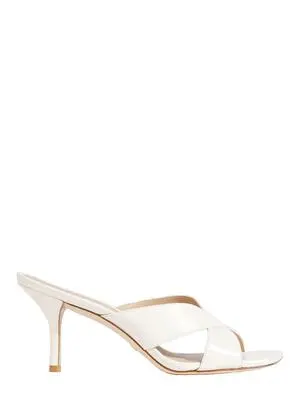 STUART WEITZMAN Carmen 75 Leather Mules - Ivory