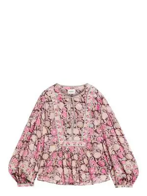 MARANT ETOILE Gayle Floral-print Top - Pink