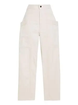 MARANT ETOILE Pandore Cropped Straight-leg Pants - Ecru