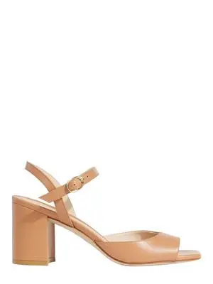 STUART WEITZMAN Tia 75 Leather Sandals - Tan