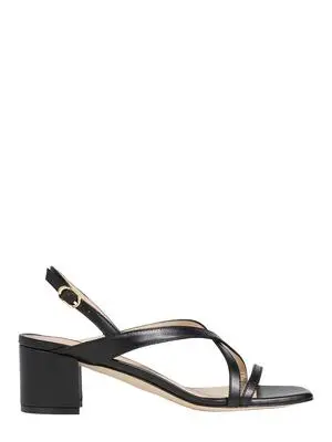 STUART WEITZMAN Oasis 50 Leather Slingback Sandals - Black