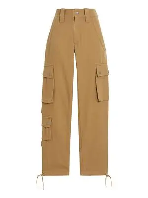 Isabel Marant Elodie Cotton-gabardine Cargo Trousers - Light Brown